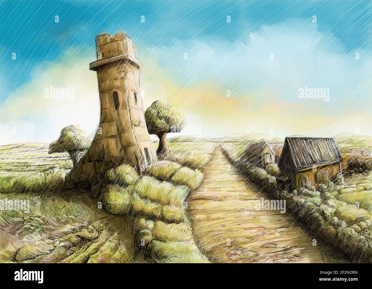 Horizon Road Drawing