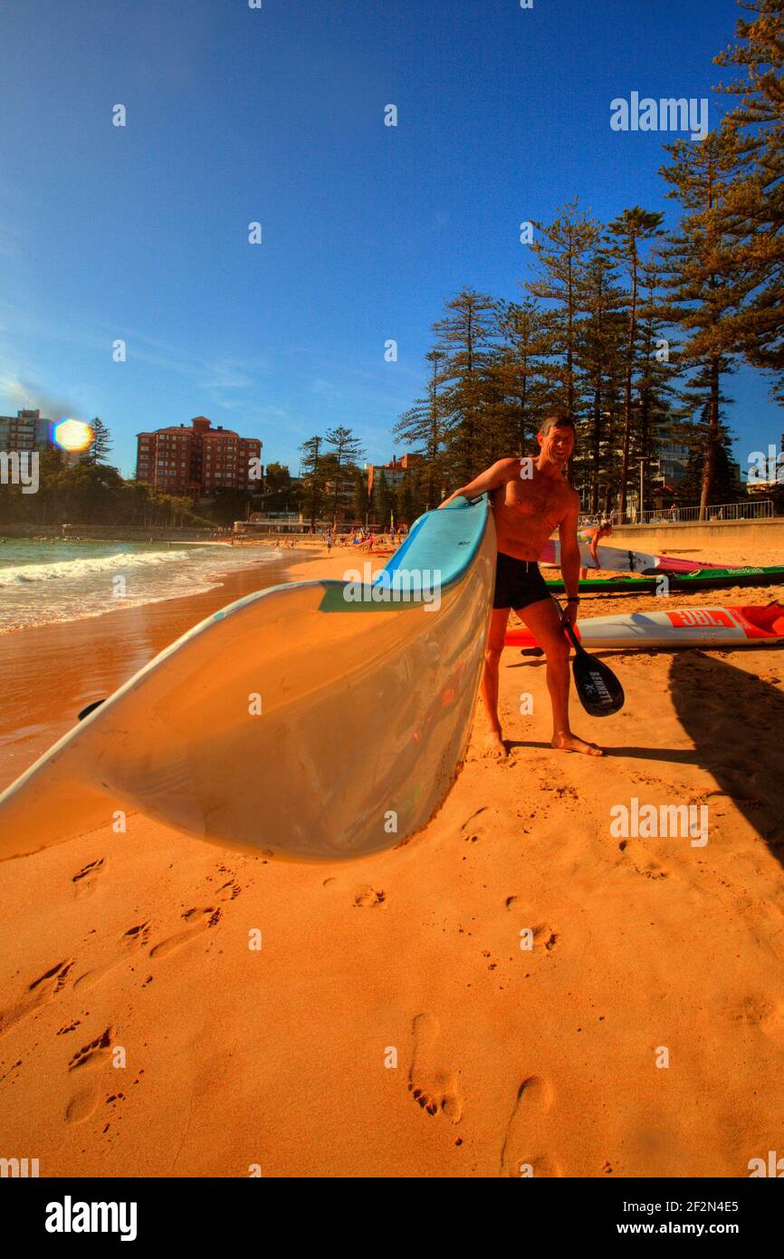 PADDLE BOARD - TRAINING AT MANLY BEACH - SYDNEY (AUS) - 14/11/2009 ...