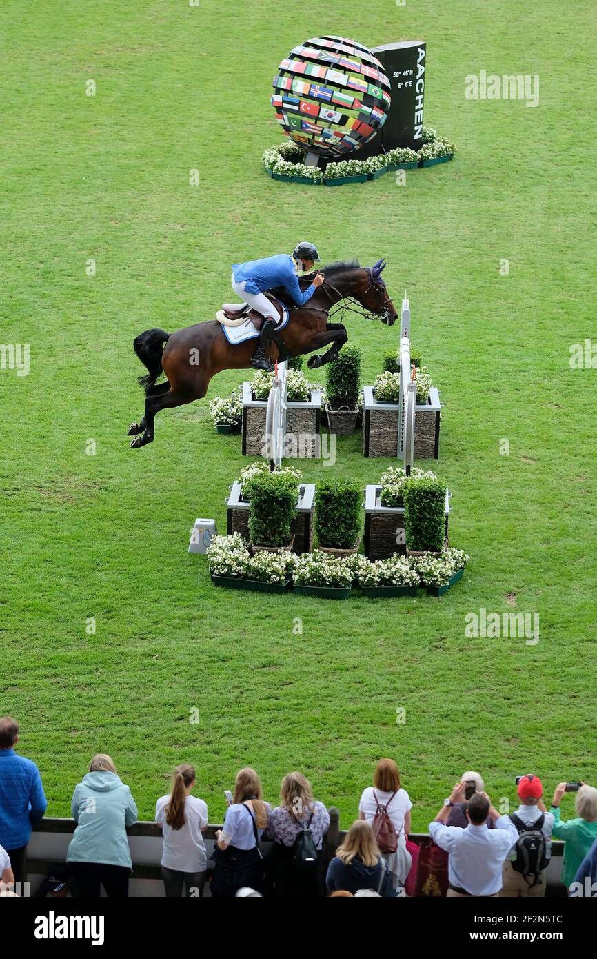 Christian AHLMANN (GER) riding CIAO CONNI ST during the CHIO of Aachen ...