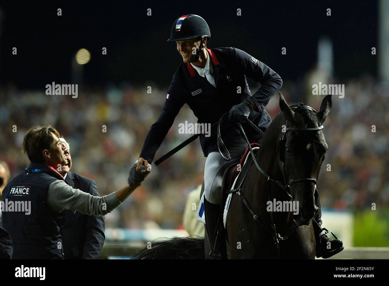 Kevin STAUT (FRA) riding CALEVO 2 during the CHIO of Aachen, Jumping ...