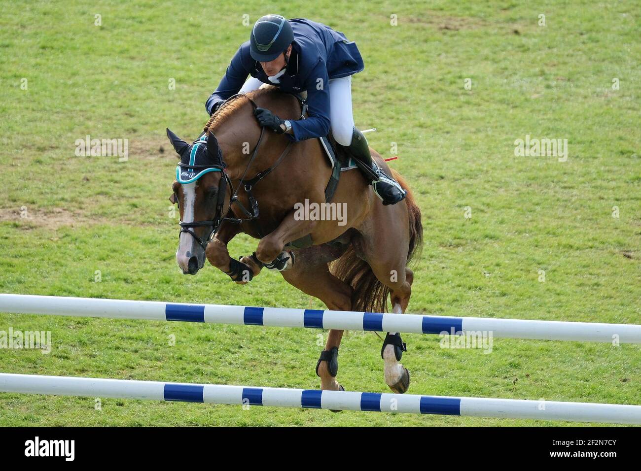 Daniel DEUSSER (GER) riding SCUDERIA 1918 TOBAGO Z during the CHIO of ...