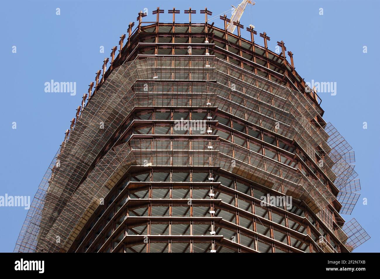 Concrete Building Construction against the blue cloudless sky Stock ...