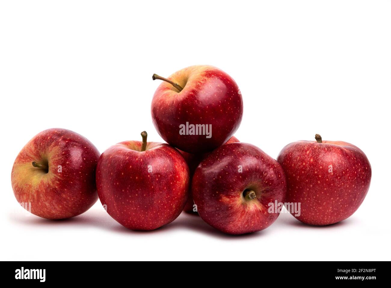 Tasty red apples isolated on white background Stock Photo - Alamy