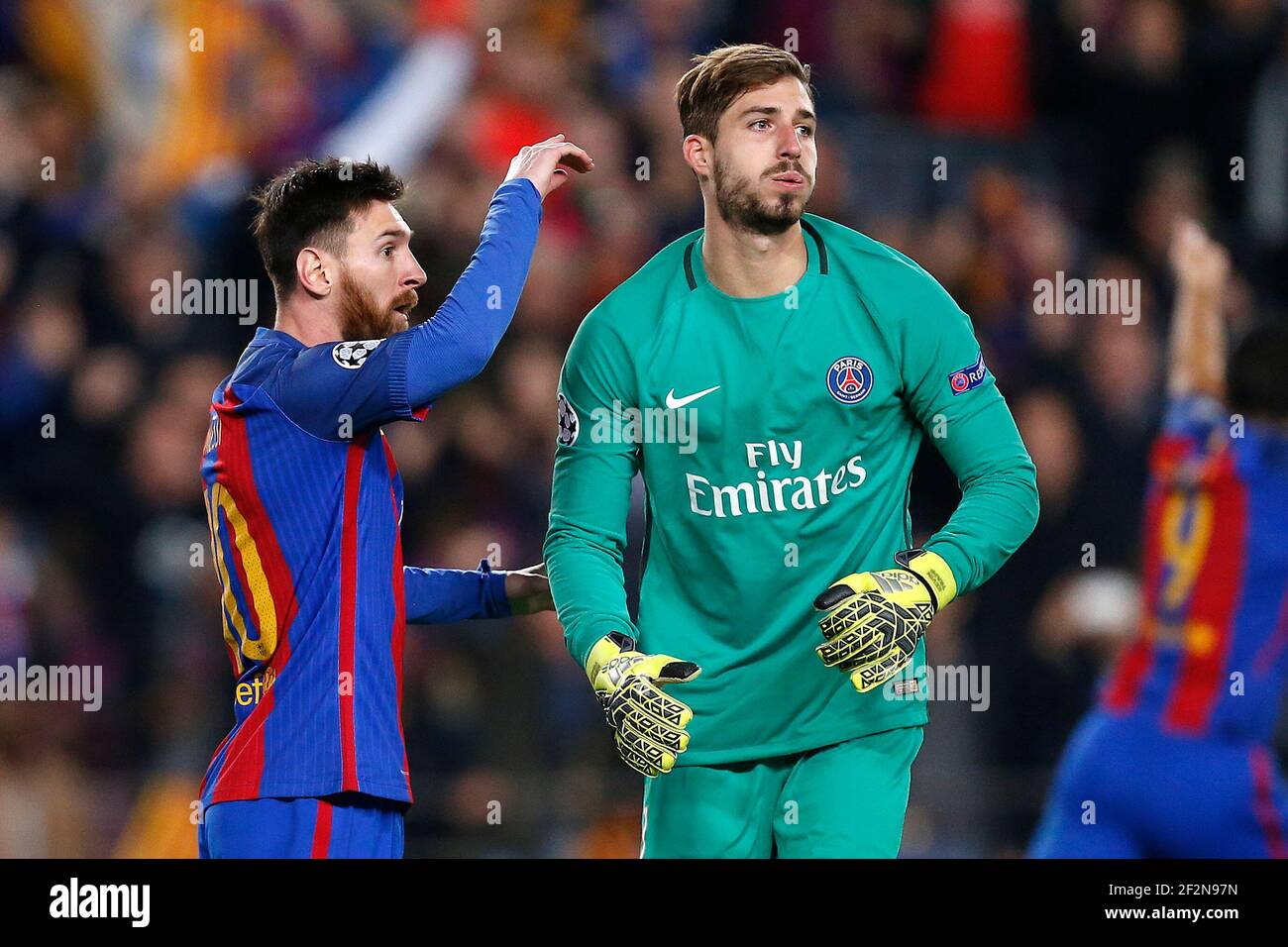Lionel messi of barcelona gestures hi-res stock photography and images ...