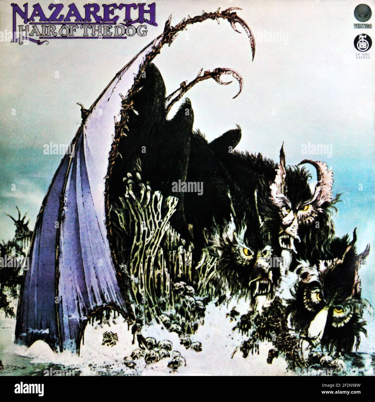 Nazareth: 1975. LP front cover: Hair Of The Dog Stock Photo - Alamy