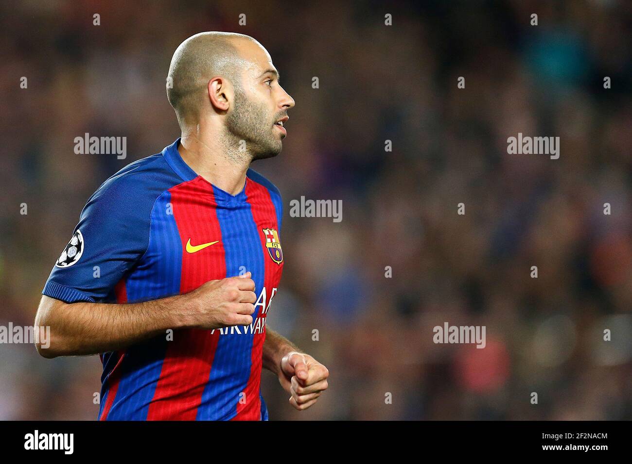 Barcelona's Argentinian defender Javier Mascherano looks on during the ...