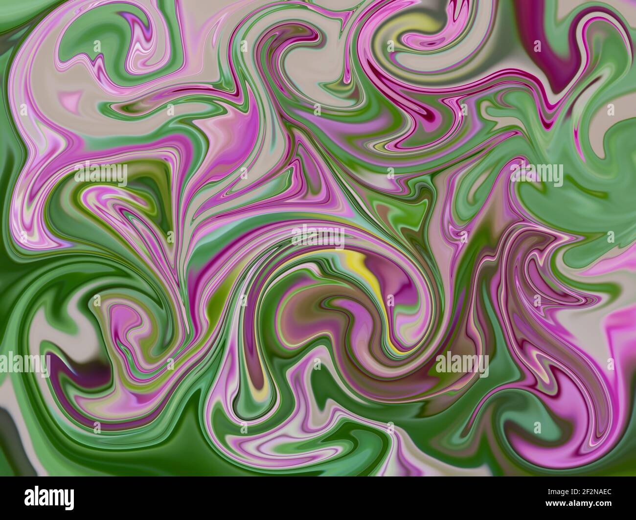 Ornamental background with abstract patterns of dominant pink and green ...