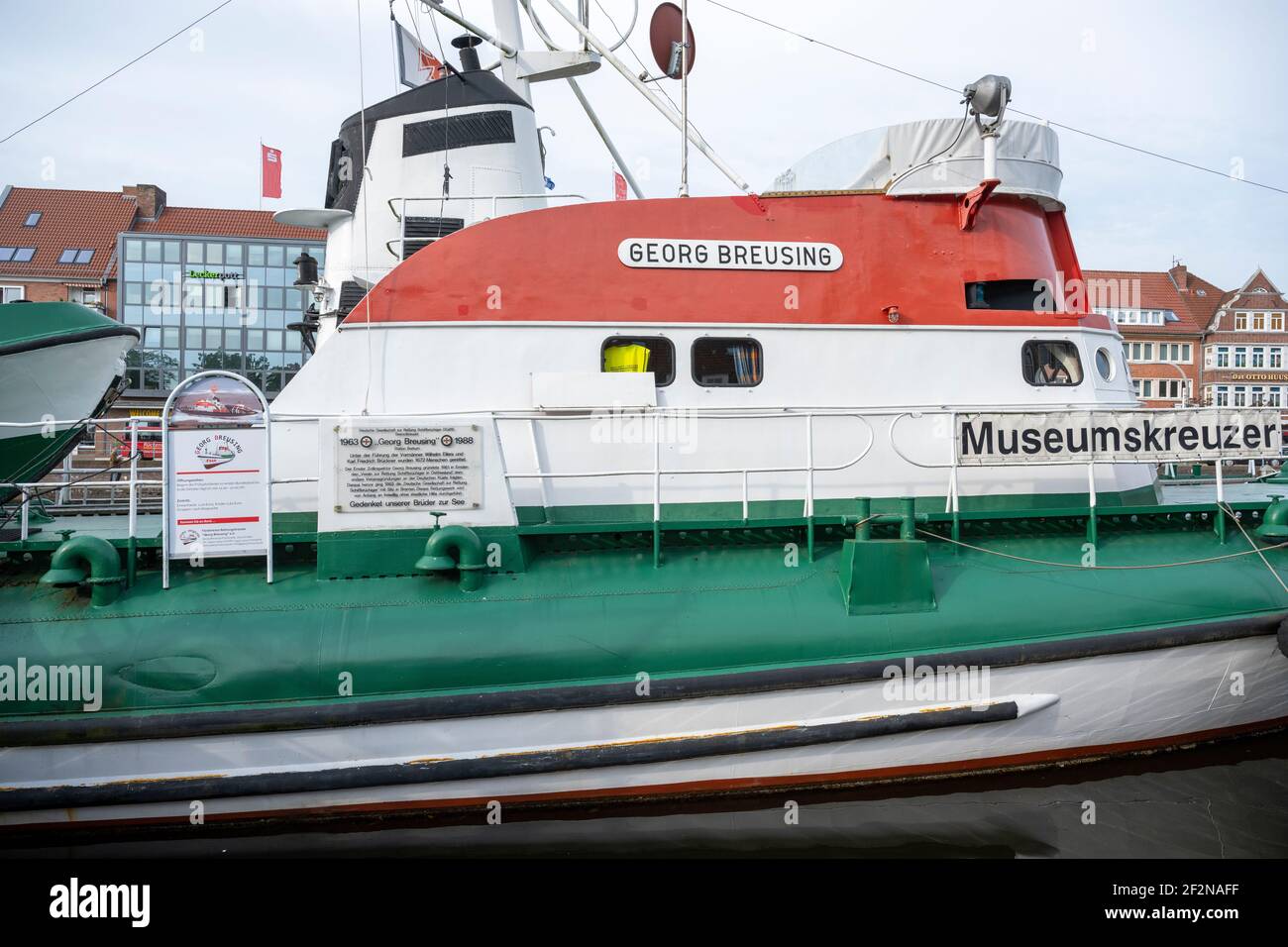 Germany, Lower Saxony, East Frisia, Emden, museum ship rescue cruiser ...