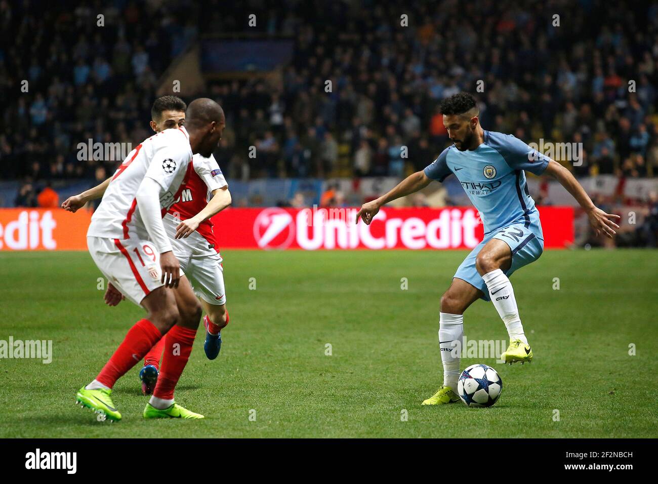 Manchester City's French defender Gael Clichy dribbles during the UEFA ...