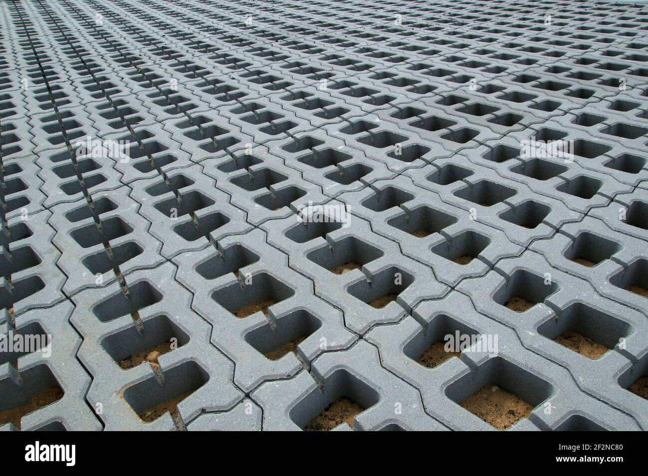 Permeable Pavers (Lawn grid) of reinforced concrete structures Stock ...