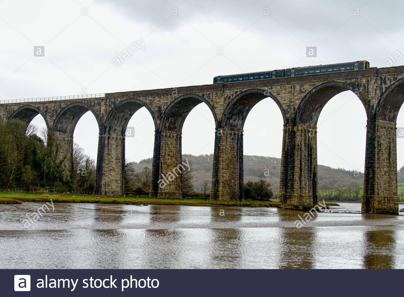 Viaduct Over The River Tiddy High Resolution Stock Photography and ...