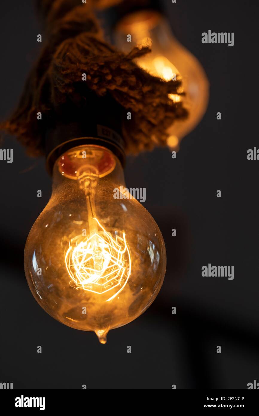 Lighted bulbs hi-res stock photography and images - Alamy