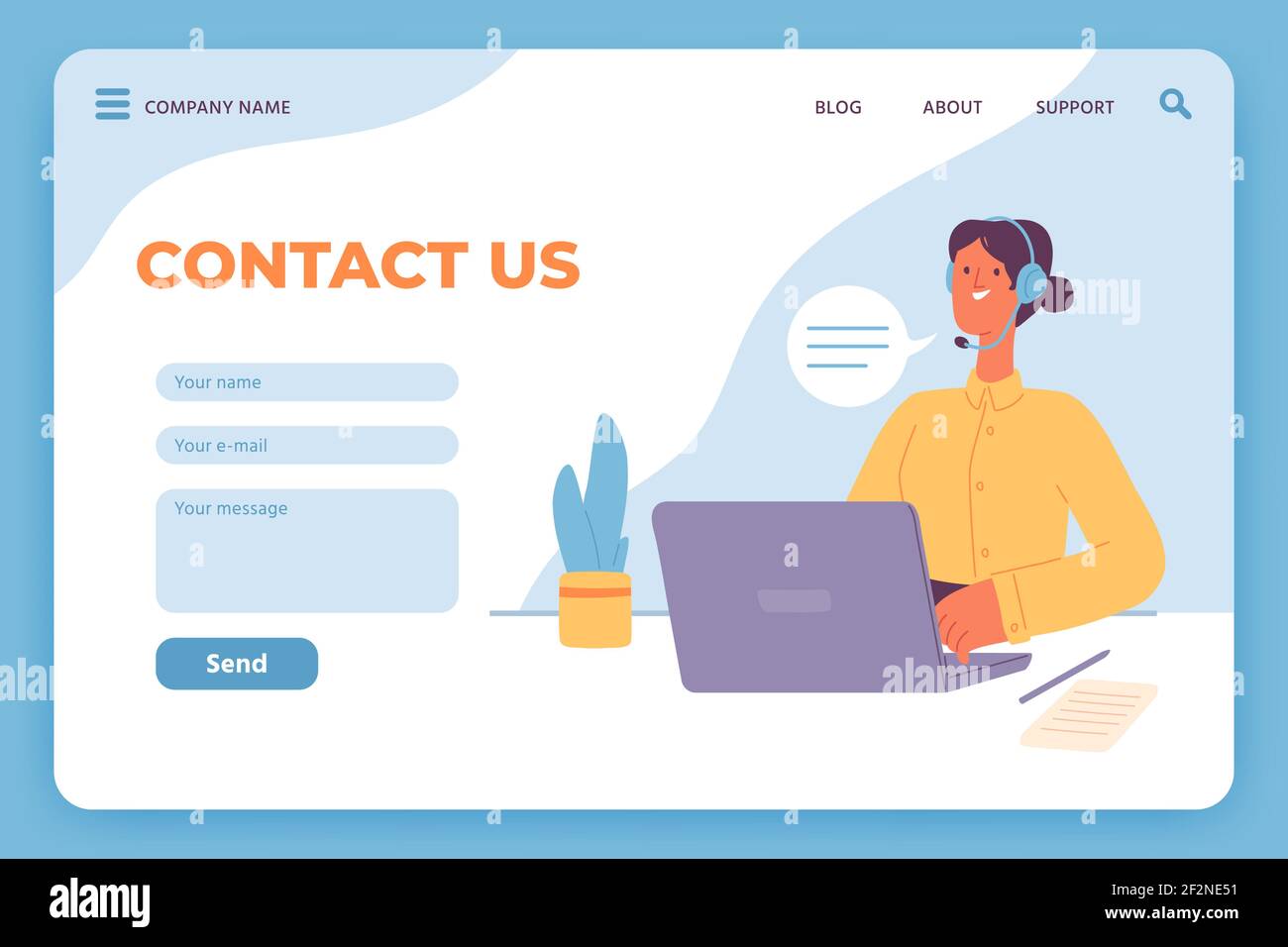 Internet customer support Stock Vector Images - Alamy