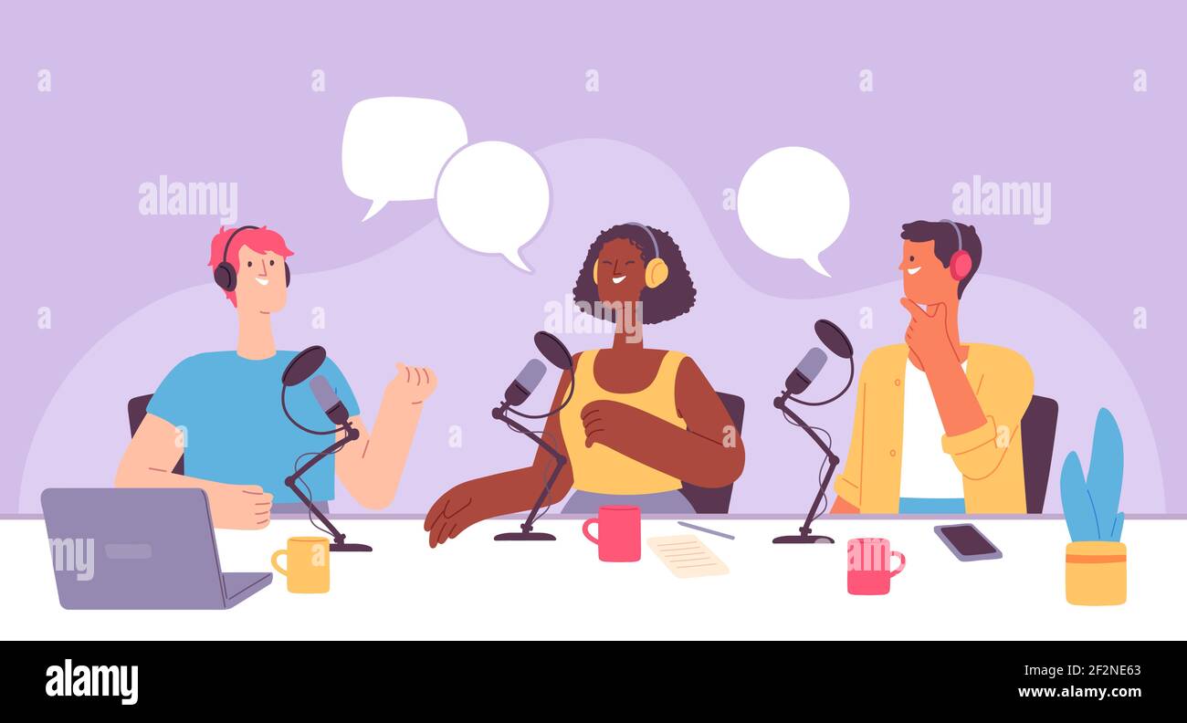 Broadcaster and radio presenter Stock Vector Images - Alamy