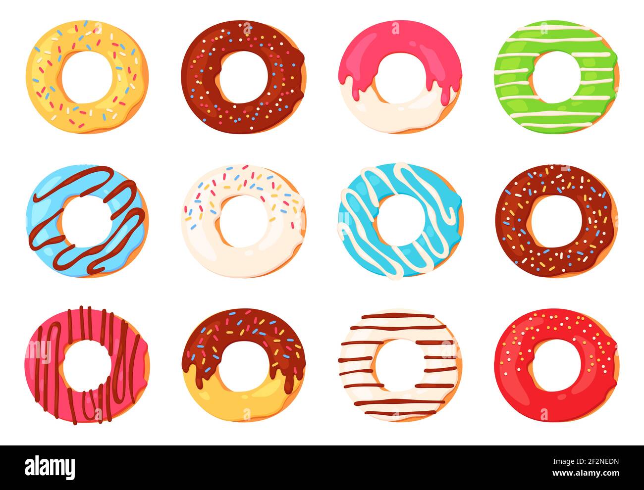 Top view delicious bakery Stock Vector Images - Alamy