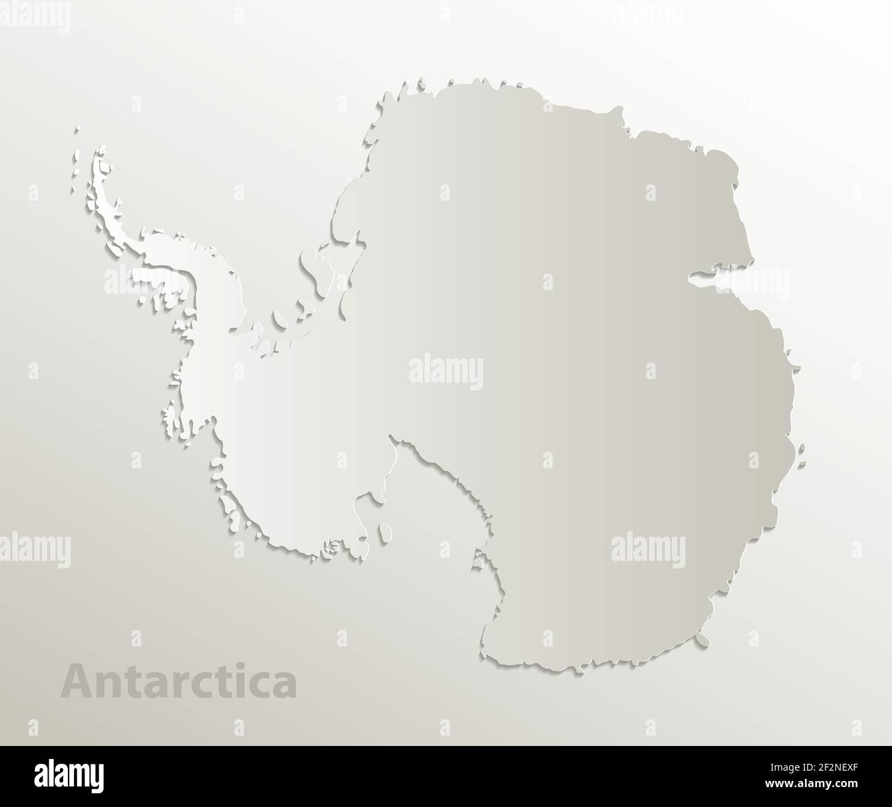 Antarctica map card paper 3D natural vector Stock Vector Image & Art ...
