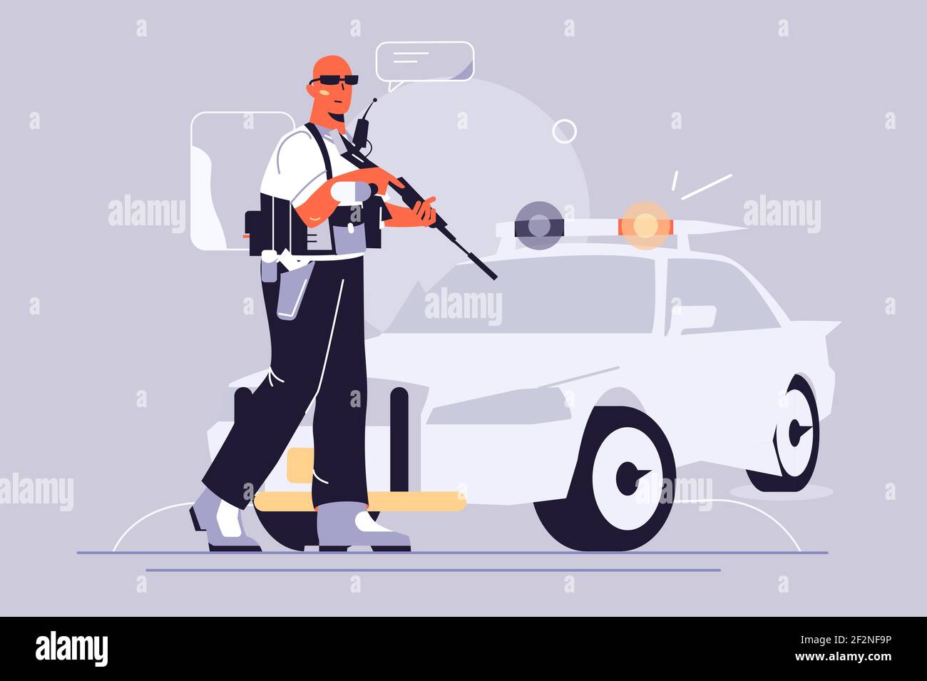 Police officer gun Stock Vector Images - Alamy