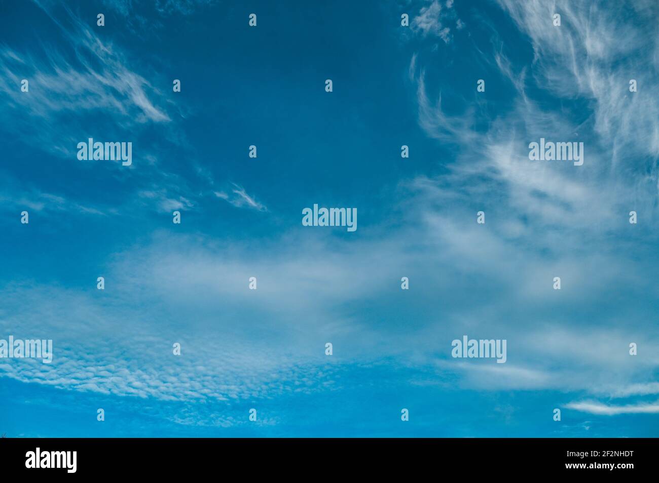 Blue sky with few clouds Stock Photo - Alamy