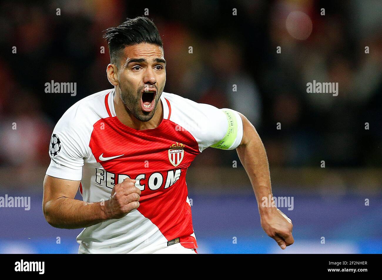 Monaco's Colombian forward Radamel Falcao celebrates after scoring ...