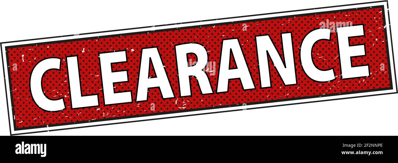 Stock clearance stamp hi-res stock photography and images - Alamy