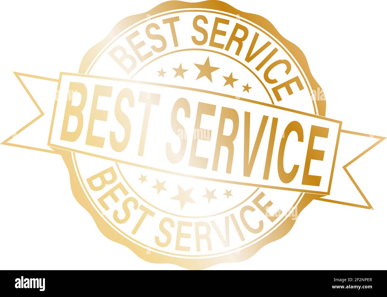 best service gold badge with red ribbon Stock Vector Image & Art - Alamy