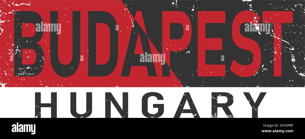 Budapest. Colorful typography text banner. Vector the word budapest ...