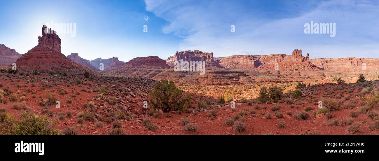 Panorama, USA, Utah, Colorado Plateau, Valley of the Gods, Bears Ears ...
