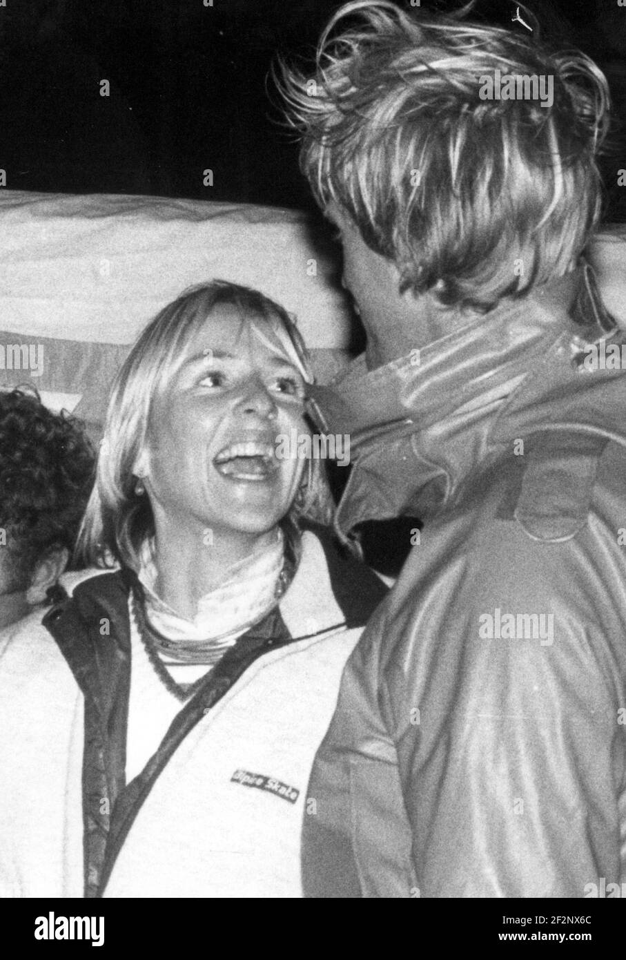 SKIPPER OF CERAMCO PETER BLAKE IS REUNITED WITH HIS WIFE PIPPA AT THE ...
