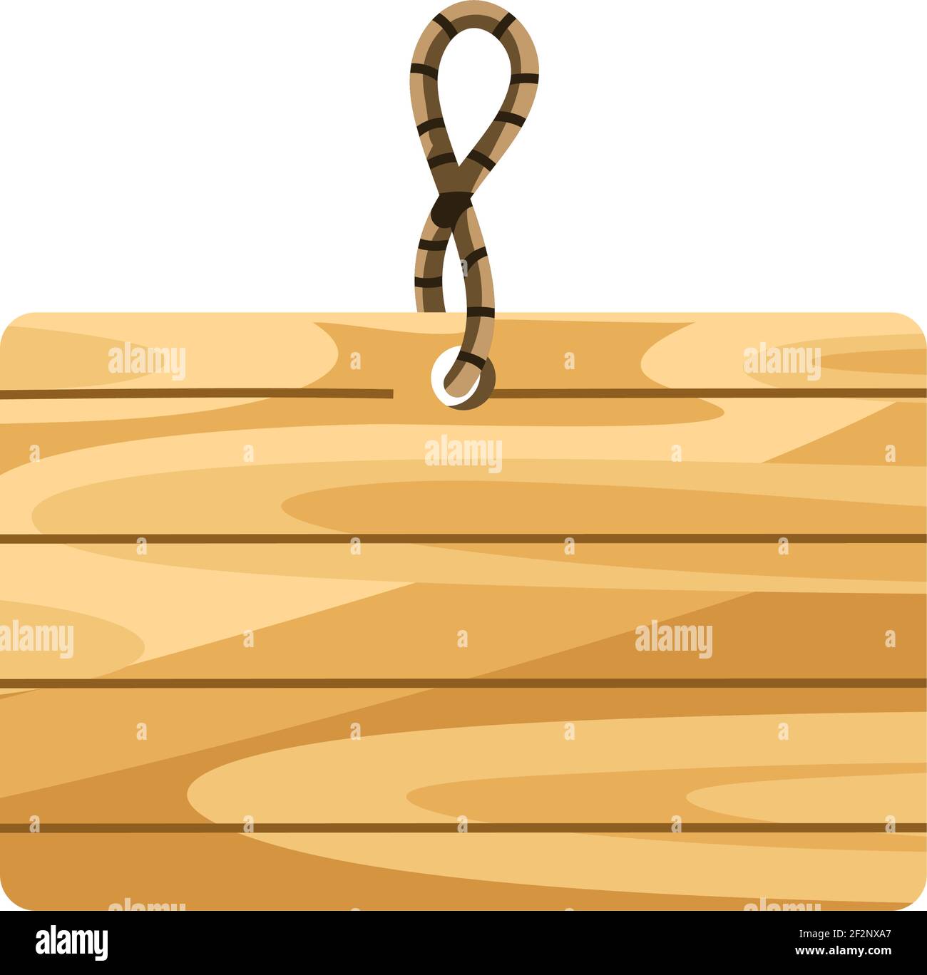 wooden board hanging rope isolated Stock Vector Image & Art - Alamy