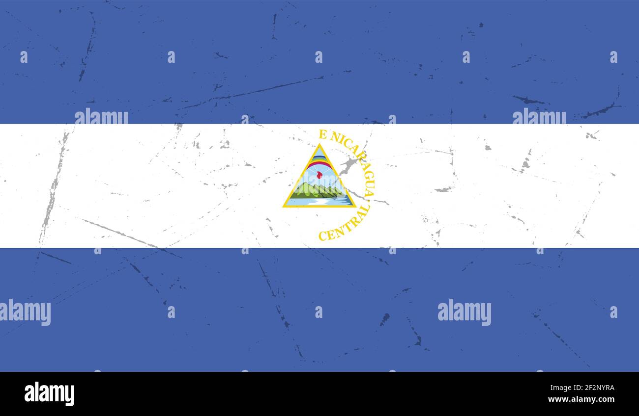 Grunge Nicaragua flag. Vector background Stock Vector Image & Art - Alamy