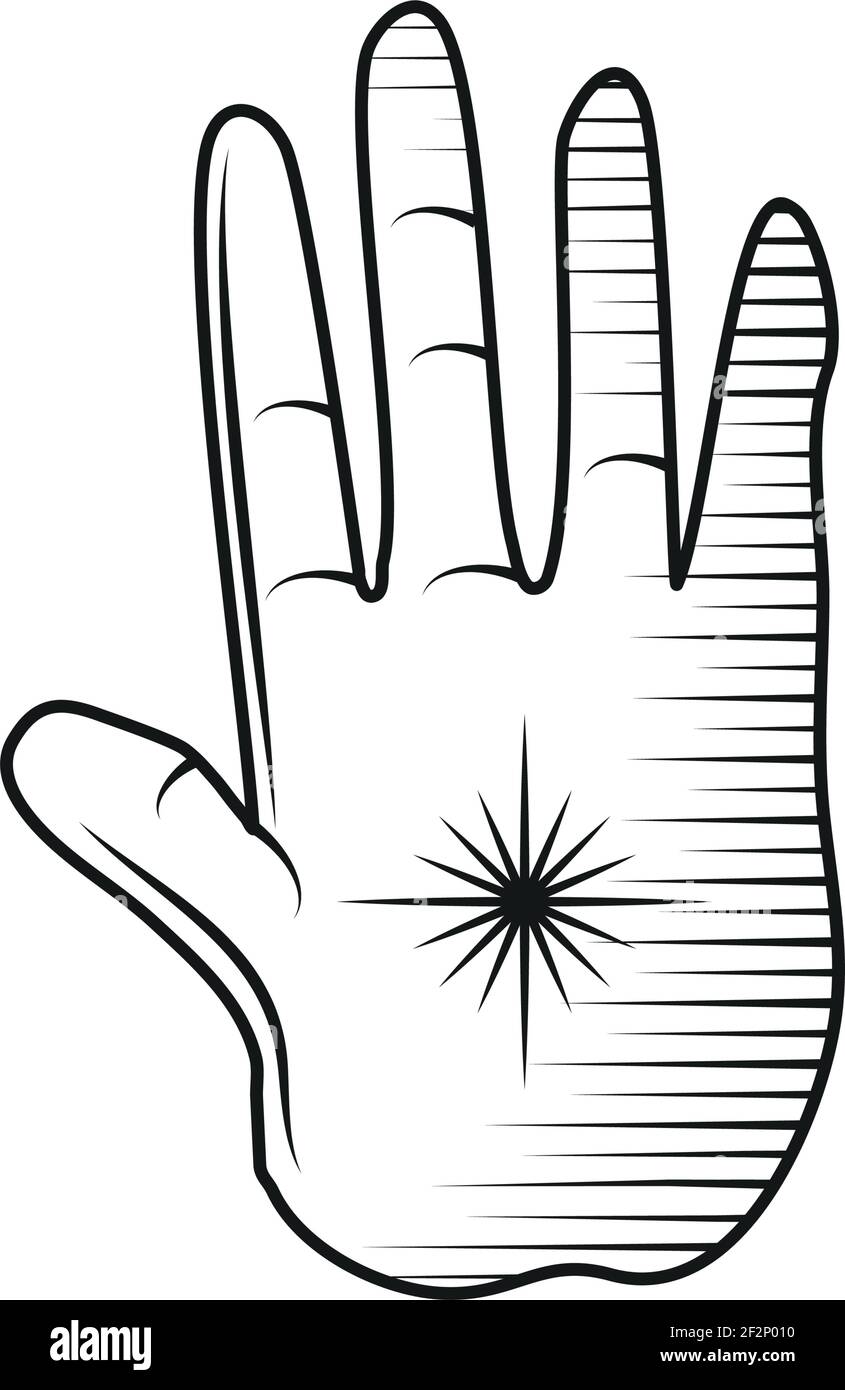 hand astrology spiritual icon sketch Stock Vector Image & Art - Alamy