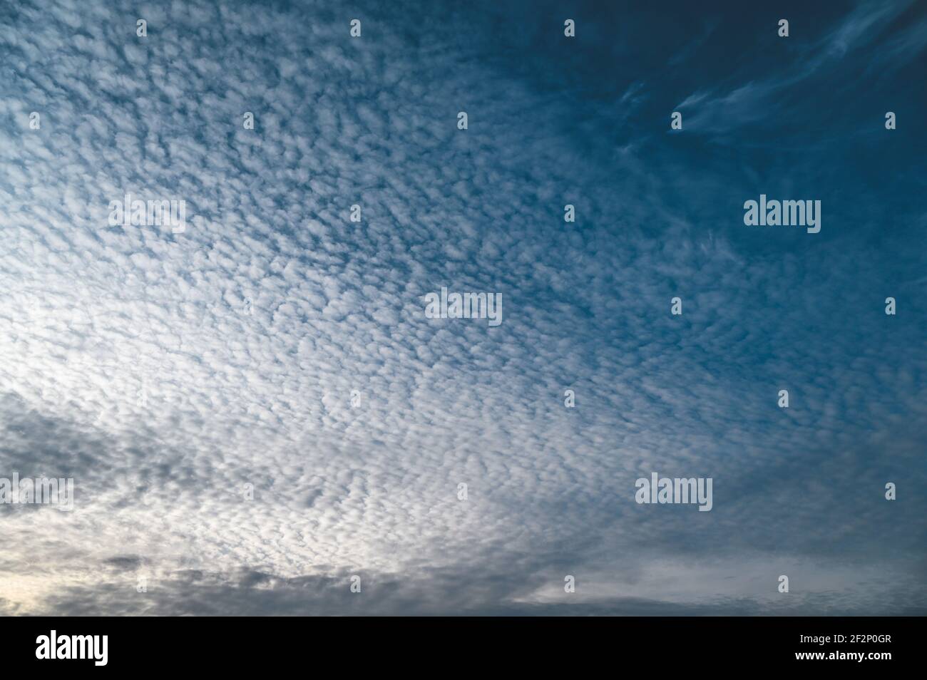 Blue sky with few clouds Stock Photo - Alamy