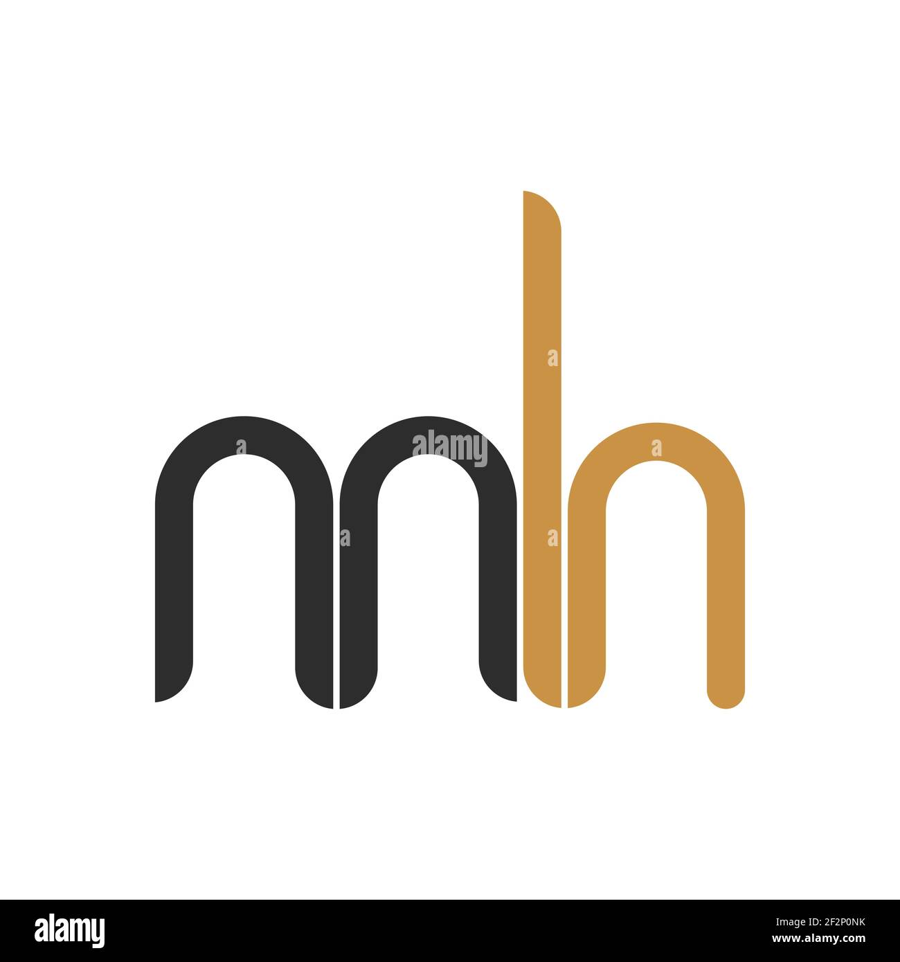Creative abstract letter hm logo design. Linked letter mh logo design ...