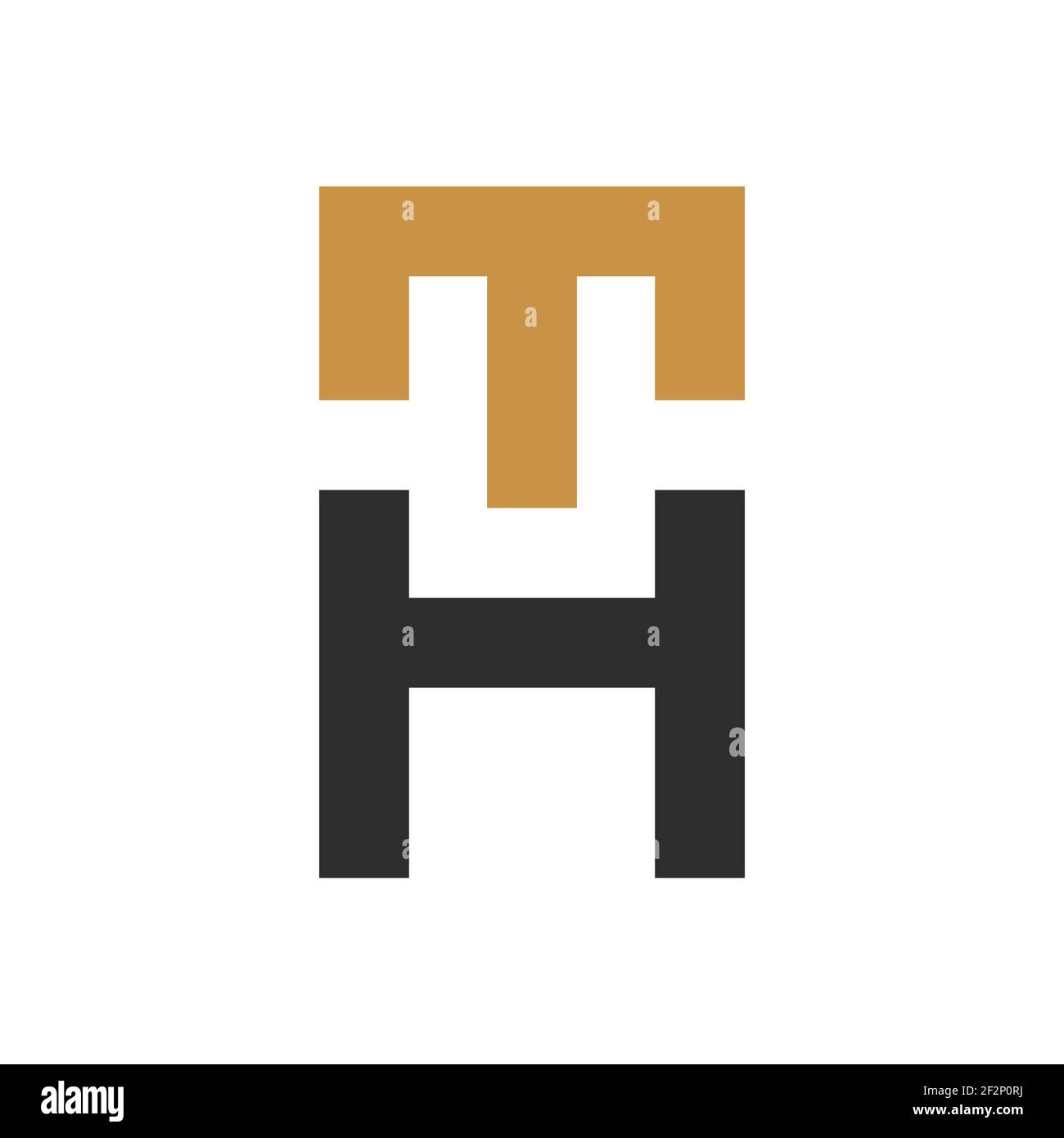 Creative abstract letter hm logo design. Linked letter mh logo design ...