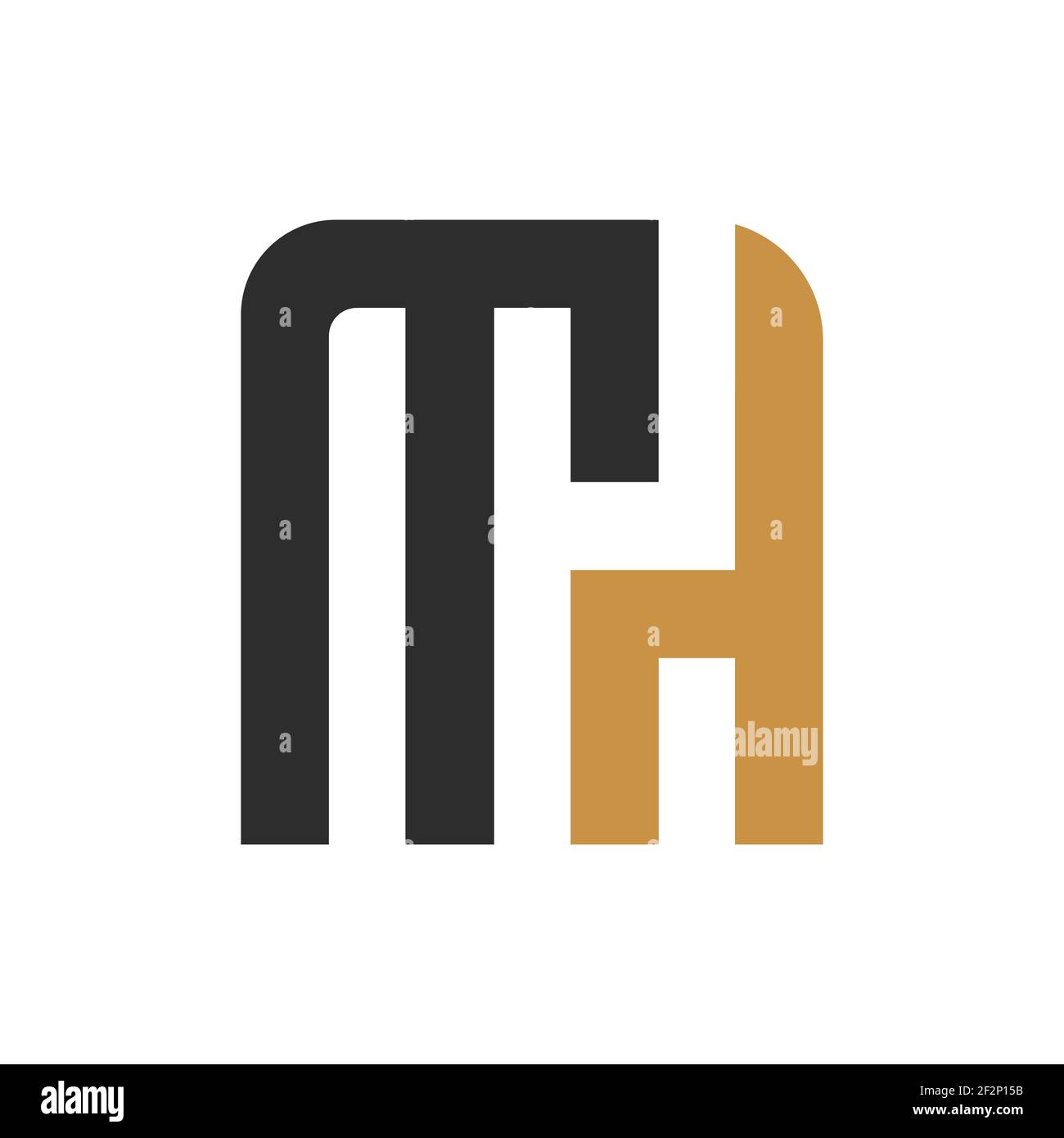 Creative abstract letter hm logo design. Linked letter mh logo design ...