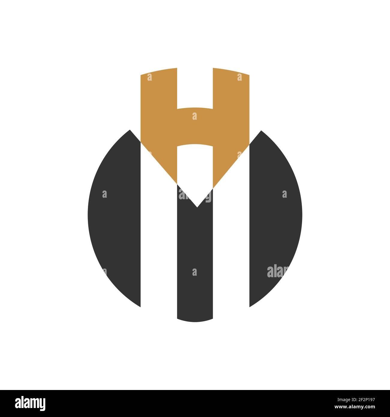 Creative abstract letter hm logo design. Linked letter mh logo design ...