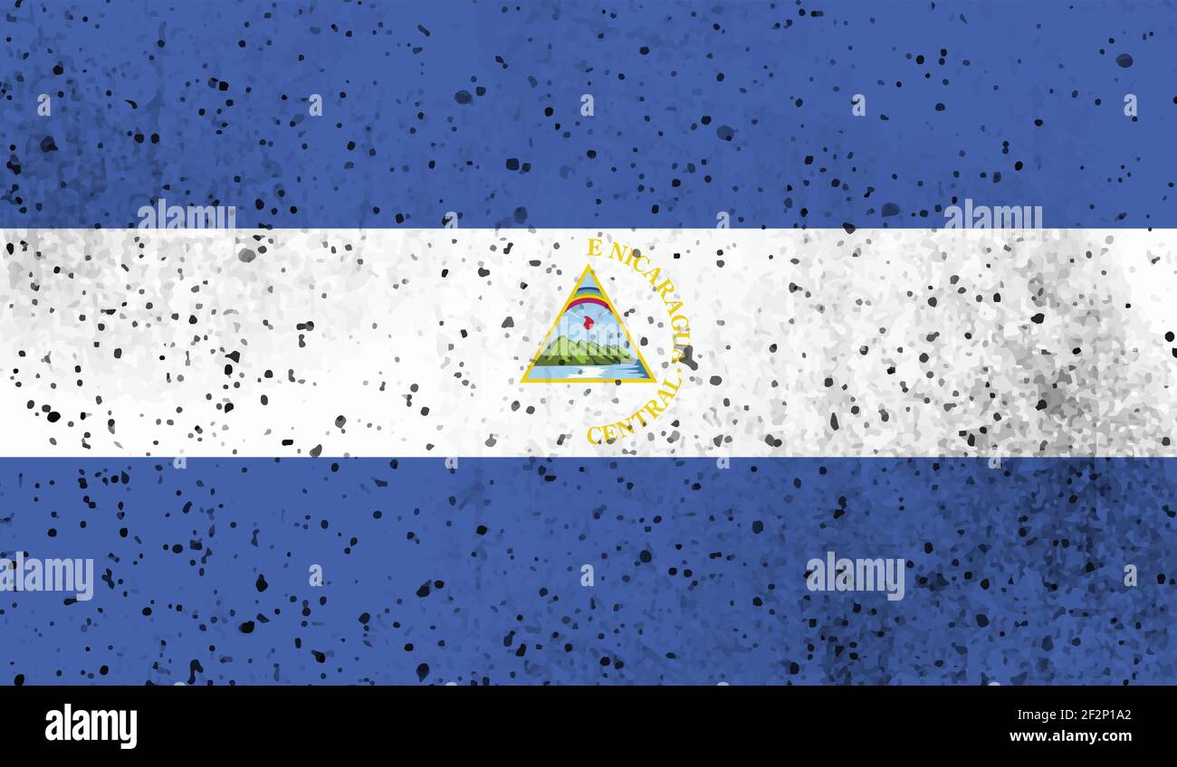 Grunge Nicaragua flag. Vector background Stock Vector Image & Art - Alamy