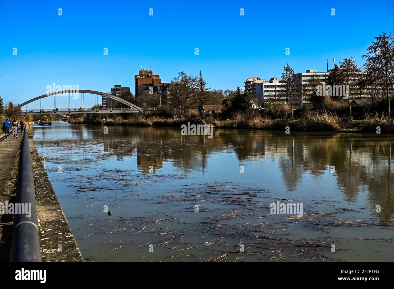 The Mittelland Canal in Hanover Stock Photo - Alamy