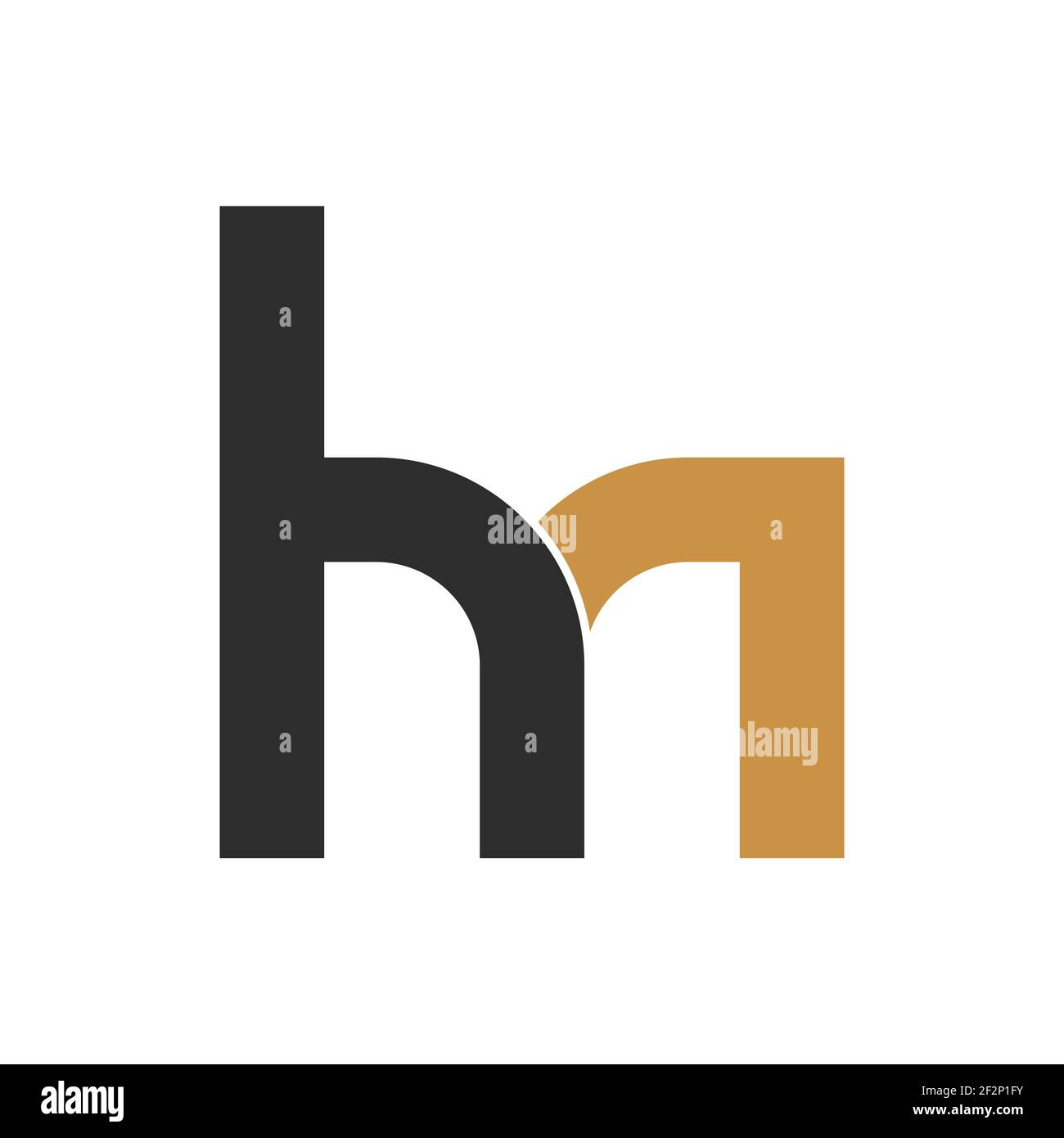 Creative abstract letter hm logo design. Linked letter mh logo design ...