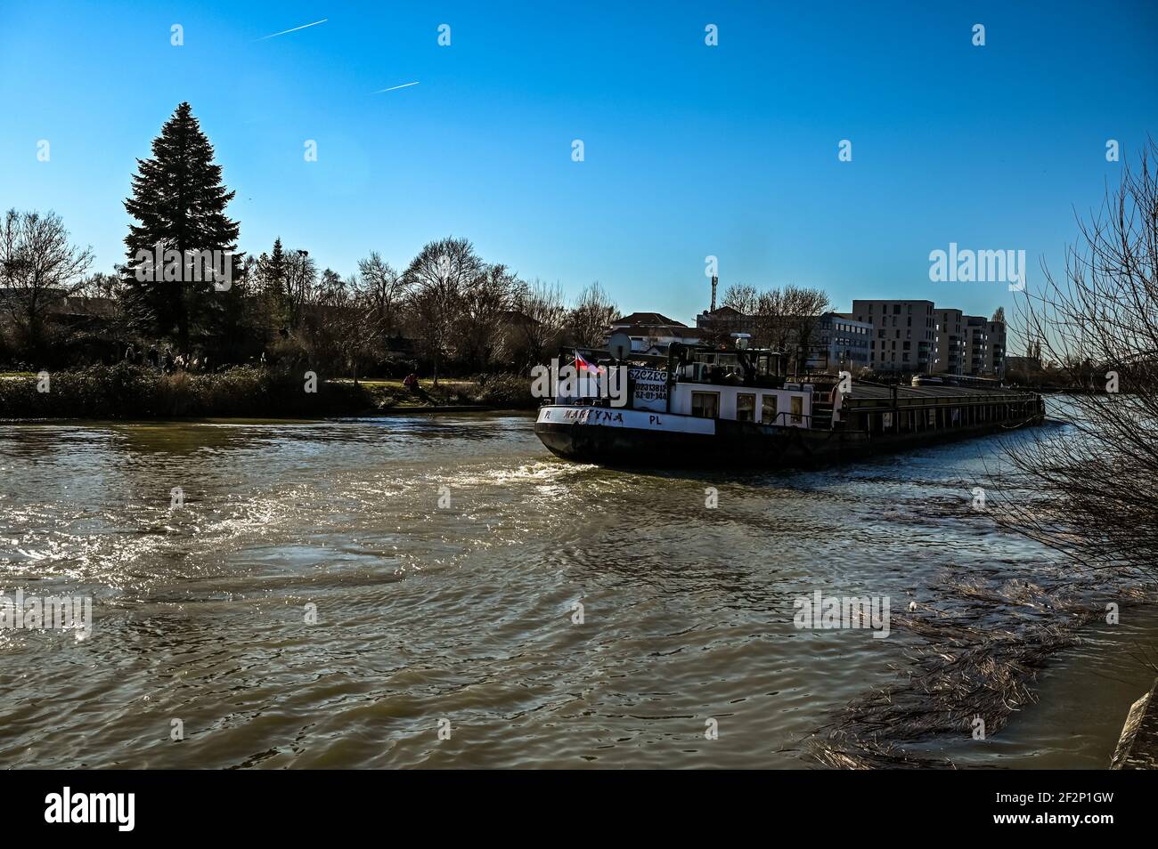 The Mittelland Canal in Hanover Stock Photo - Alamy
