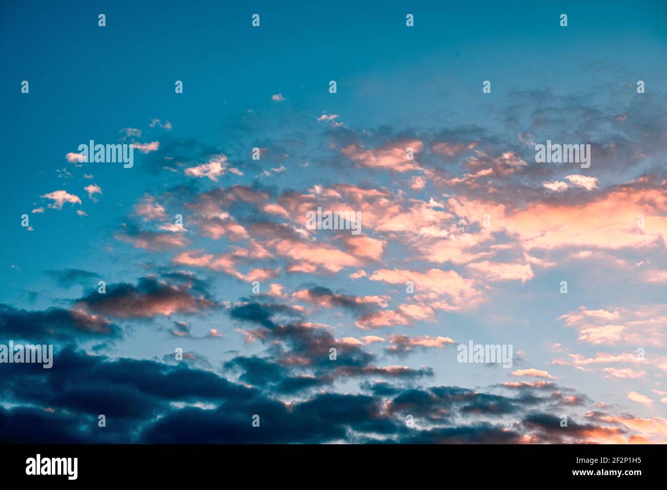 Blue sky with few clouds Stock Photo - Alamy