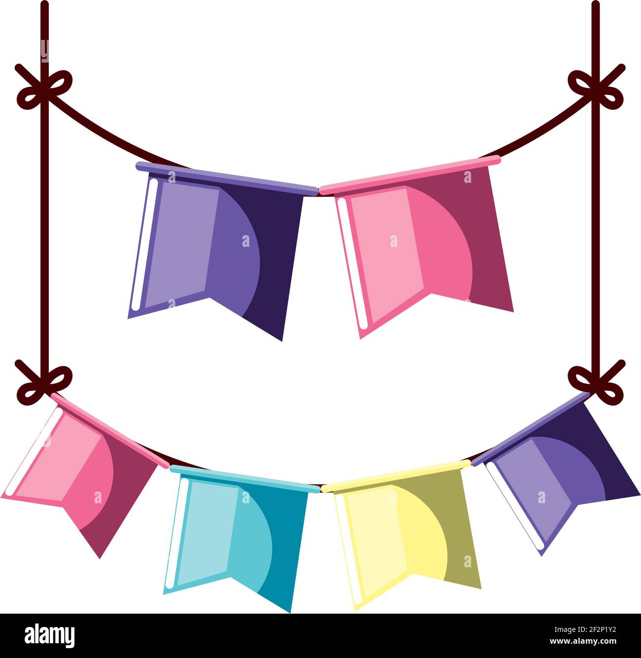 pennants decoration festive celebration design Stock Vector Image & Art ...