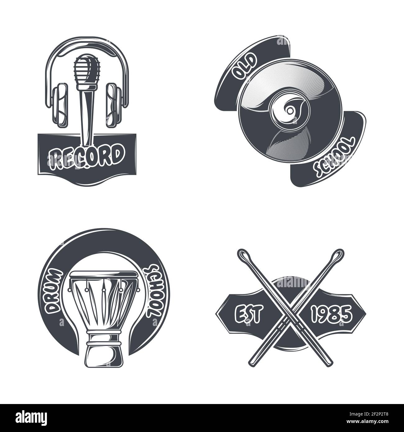 Set of drawings of music icons Stock Vector Image & Art - Alamy