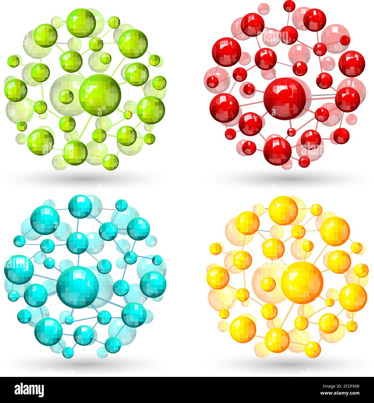 Four atomic spheres vector illustration Stock Vector Image & Art - Alamy