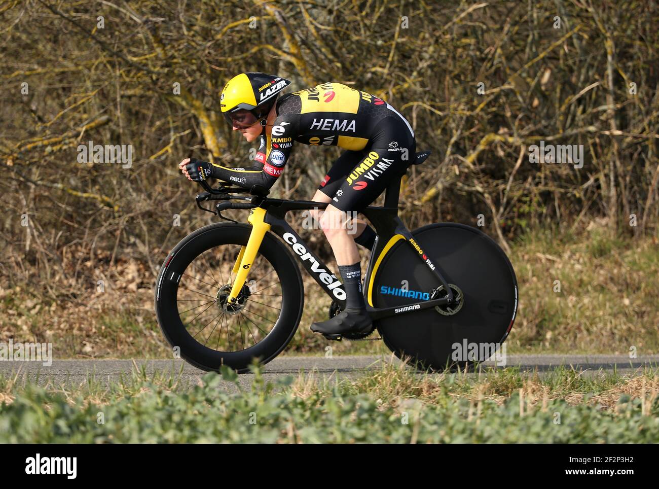Sam Oomen of Netherlands and Jumbo - Visma during stage 3, an ...