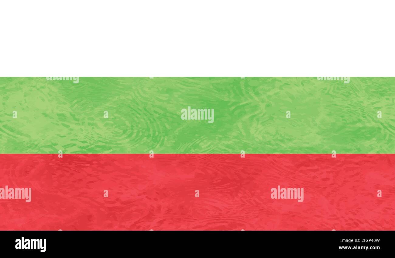 Bulgaria flag with waving grunge texture. Vector background Stock ...