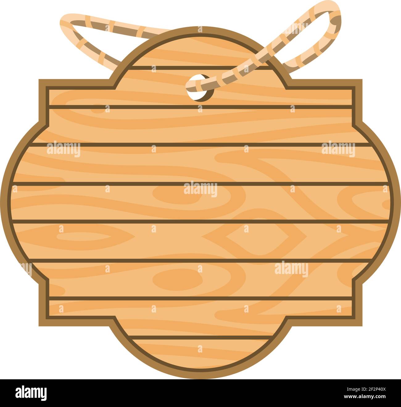wooden board advertising rope isolated Stock Vector Image & Art - Alamy