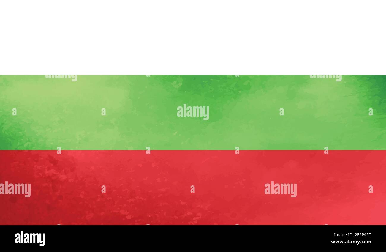 Bulgaria flag with waving grunge texture. Vector background Stock ...