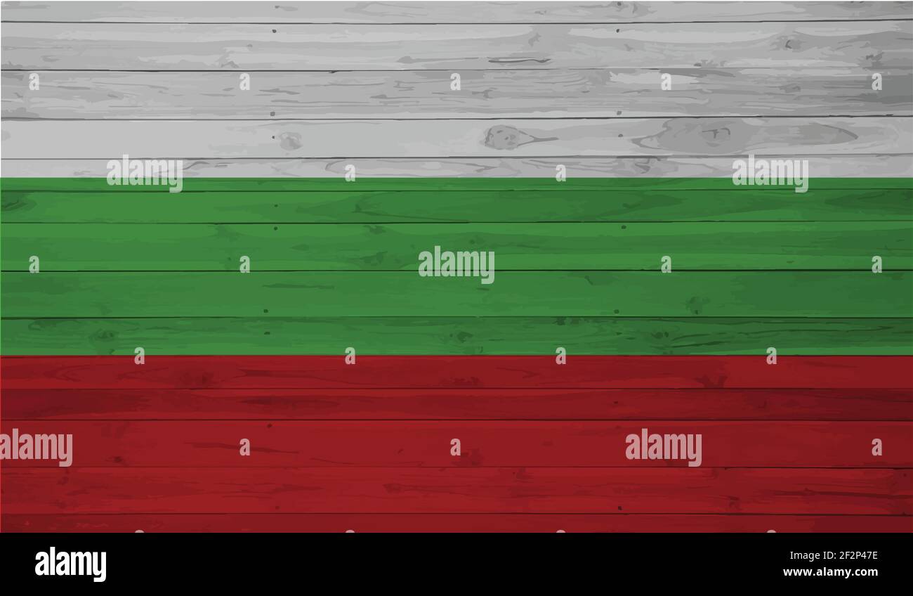 Bulgaria flag with waving grunge texture. Vector background Stock ...