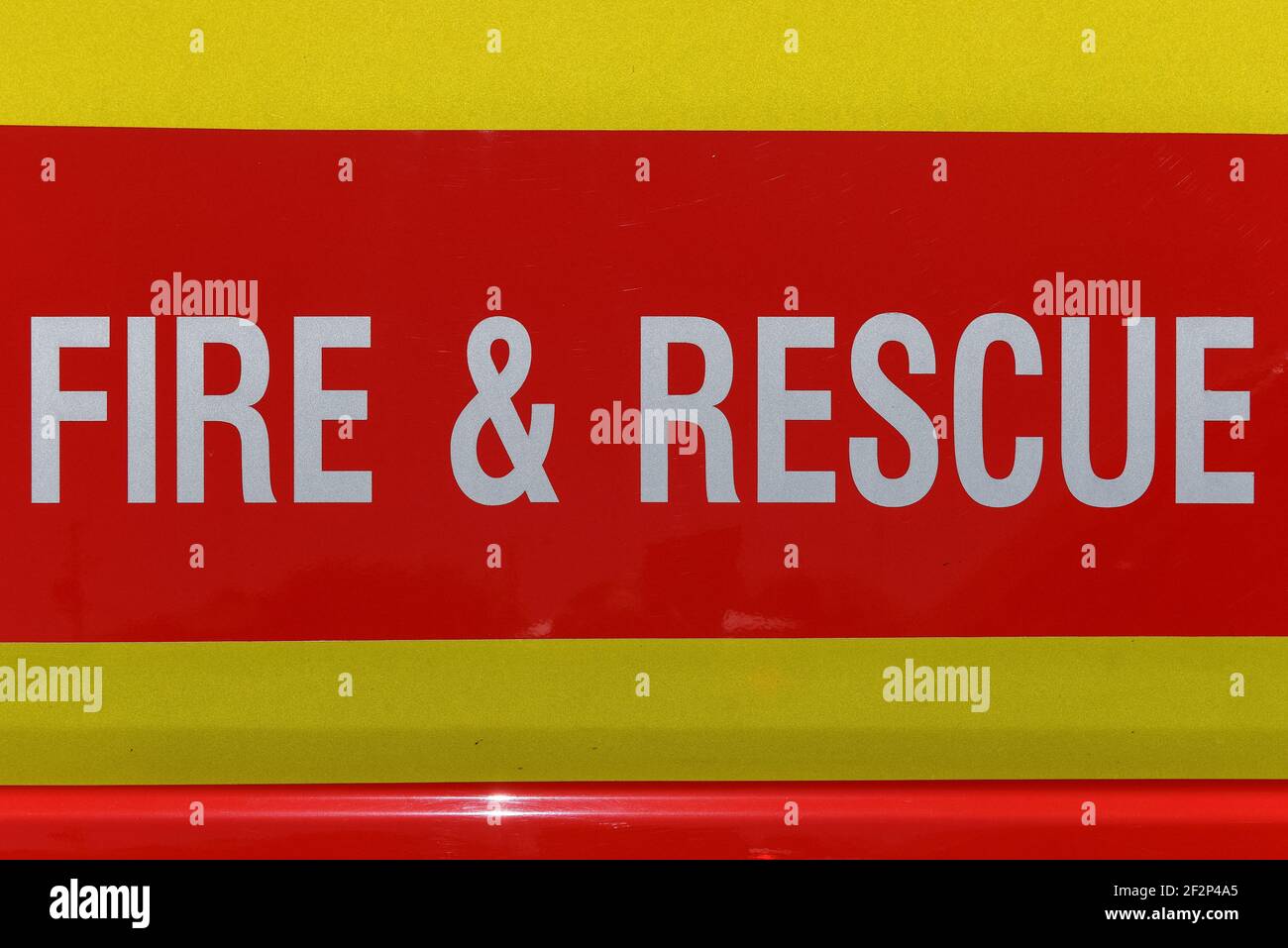 Fire and rescue sign Stock Photo - Alamy